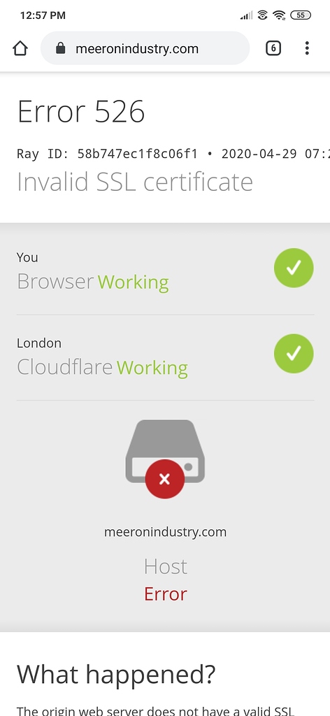 Error 526 - Hosting Support - InfinityFree Forum