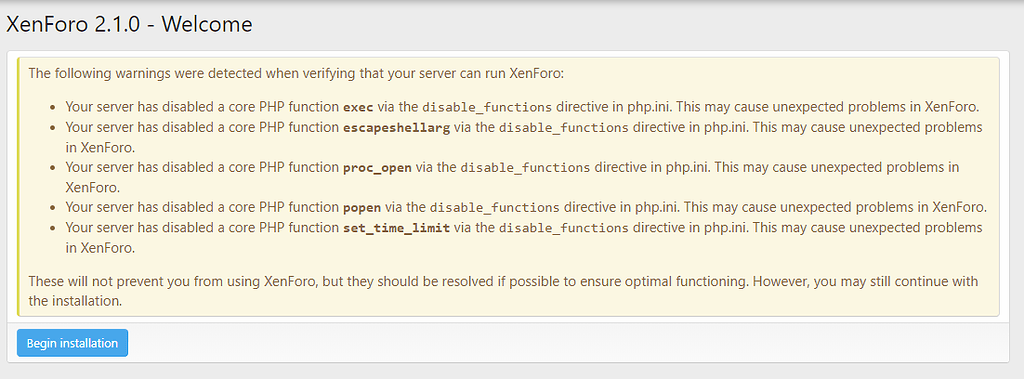 Your server has disabled a core PHP function - Hosting Support - InfinityFree Forum
