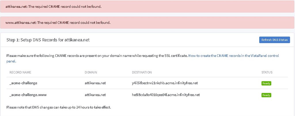 SSL cname records - Hosting Support - InfinityFree Forum
