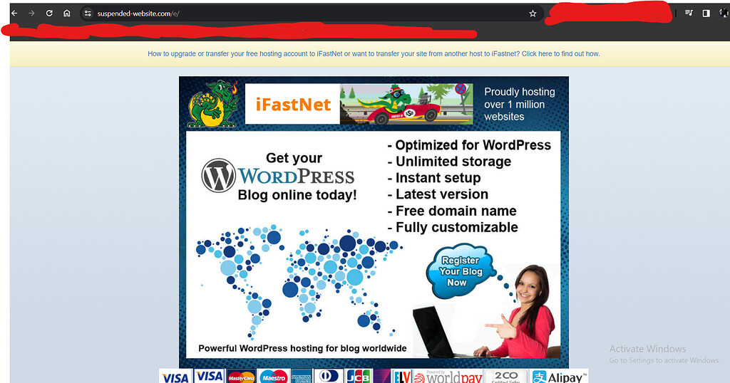 Website Suspended and Redirected - Hosting Support - InfinityFree Forum