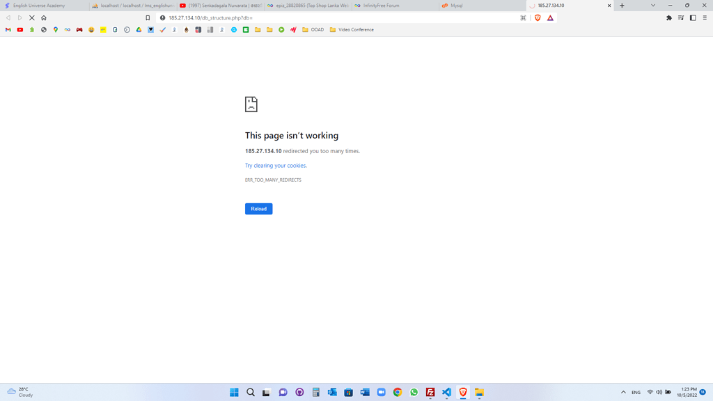 Databases Are Not Working Php Myadmin Is Not Working Hosting
