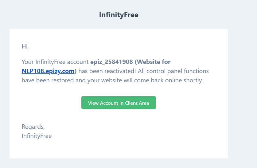 Suspended help - Hosting Support - InfinityFree Forum